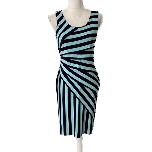 Spense | Dresses | Euc Spense Striped Tiered Bodycon Dress | Poshmark